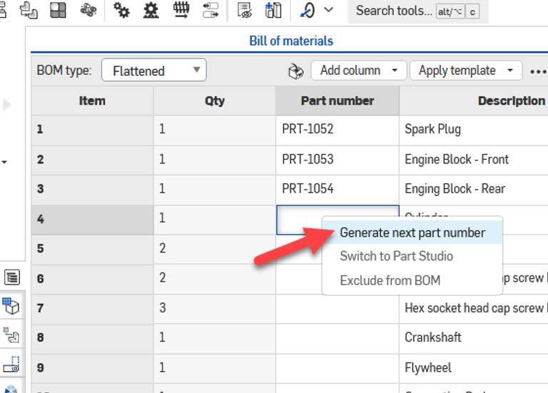 How to Use Automatic Numbering Schemes - Onshape