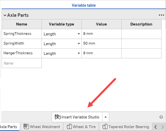 Variable Studio Automatic Insert Guidelines - Onshape