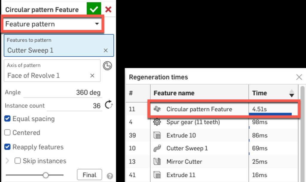 Improving Pattern Performance - Onshape