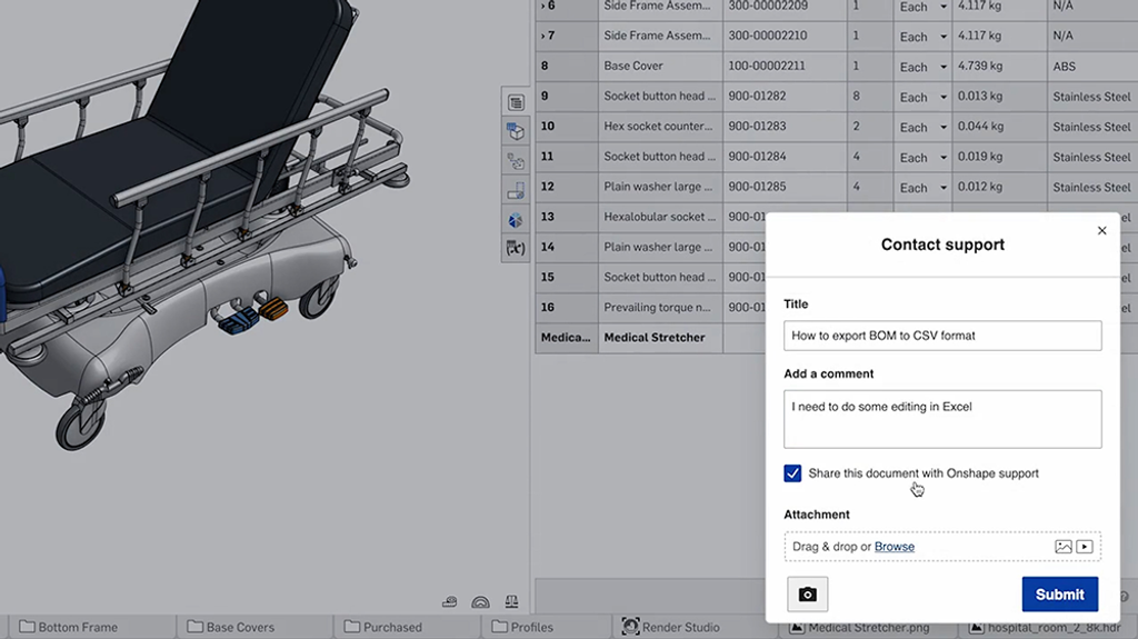 Onshape Technical Support