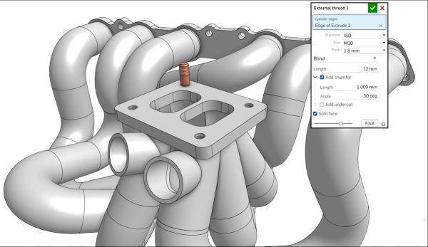 What’s New: Cosmetic Threads, Routing Curve, Constrained Surface - 1.195