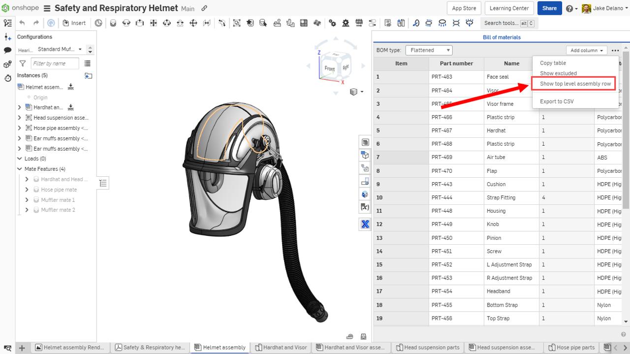 Tech Tip: Adding Total Mass to a BOM Using Aggregated Assembly Properties