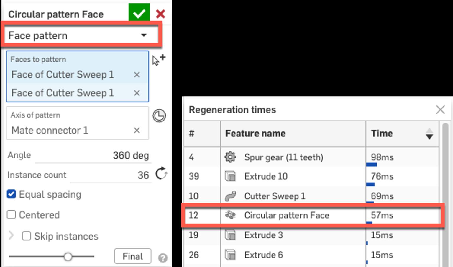 Improving Pattern Performance - Onshape