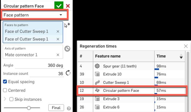 Improving Pattern Performance - Onshape