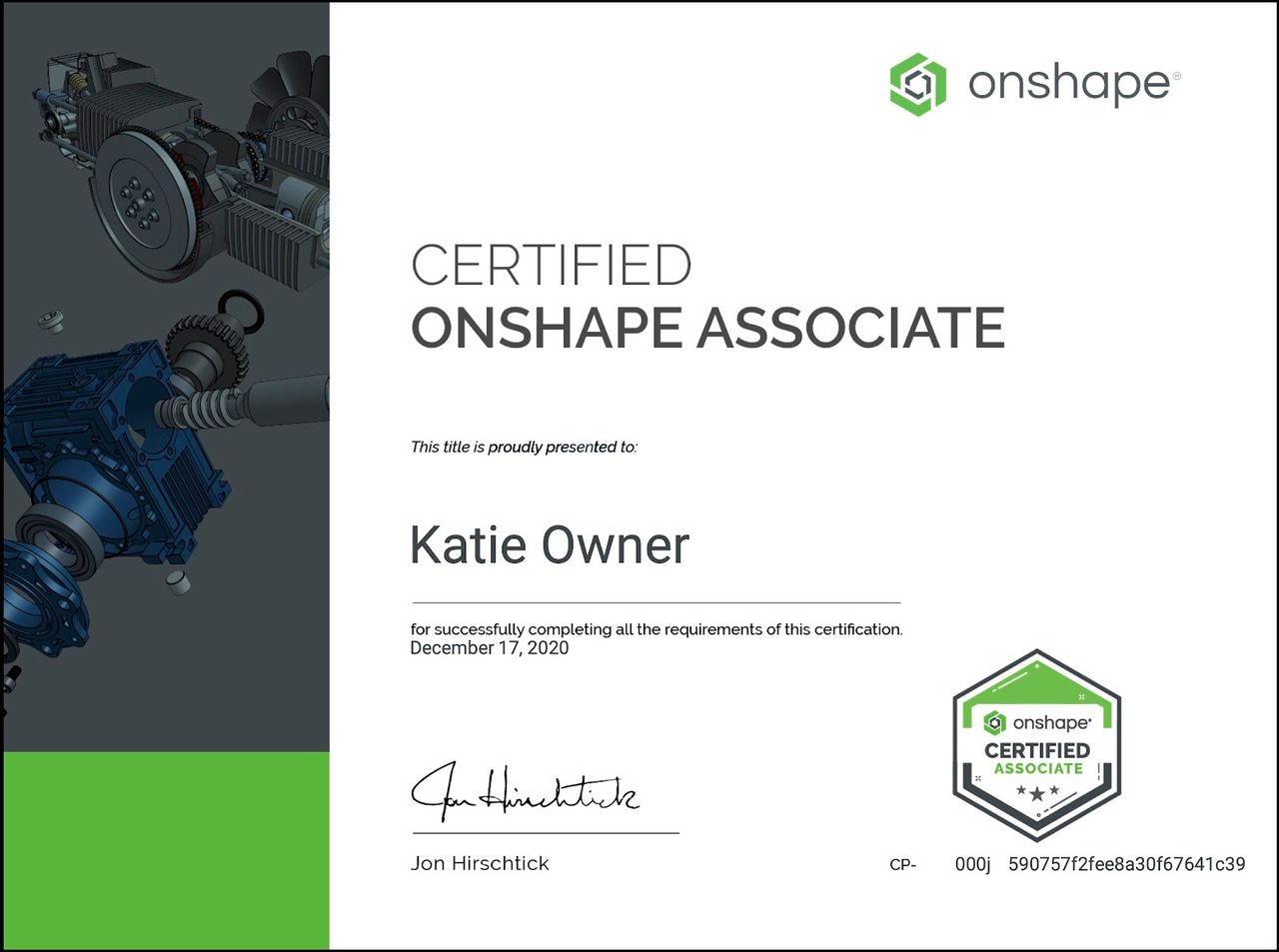 Certified Onshape Associate Exam