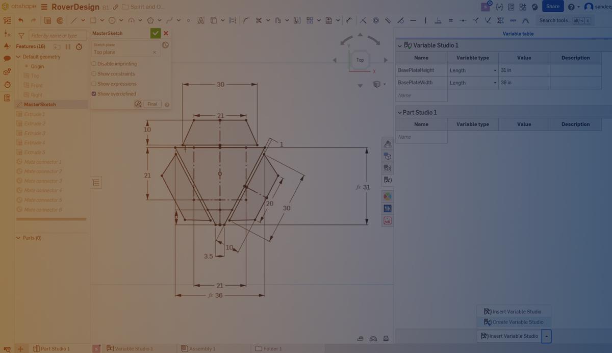 Variable Studios for Automating Parametric Modeling