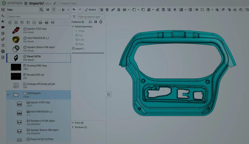 Importing Standard File Formats into Onshape