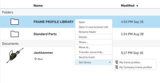 Custom Frame Profile Libraries - Onshape