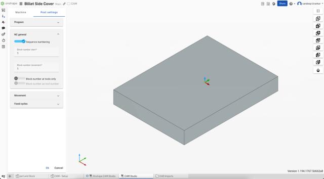 Export G-Code from CAM Studio