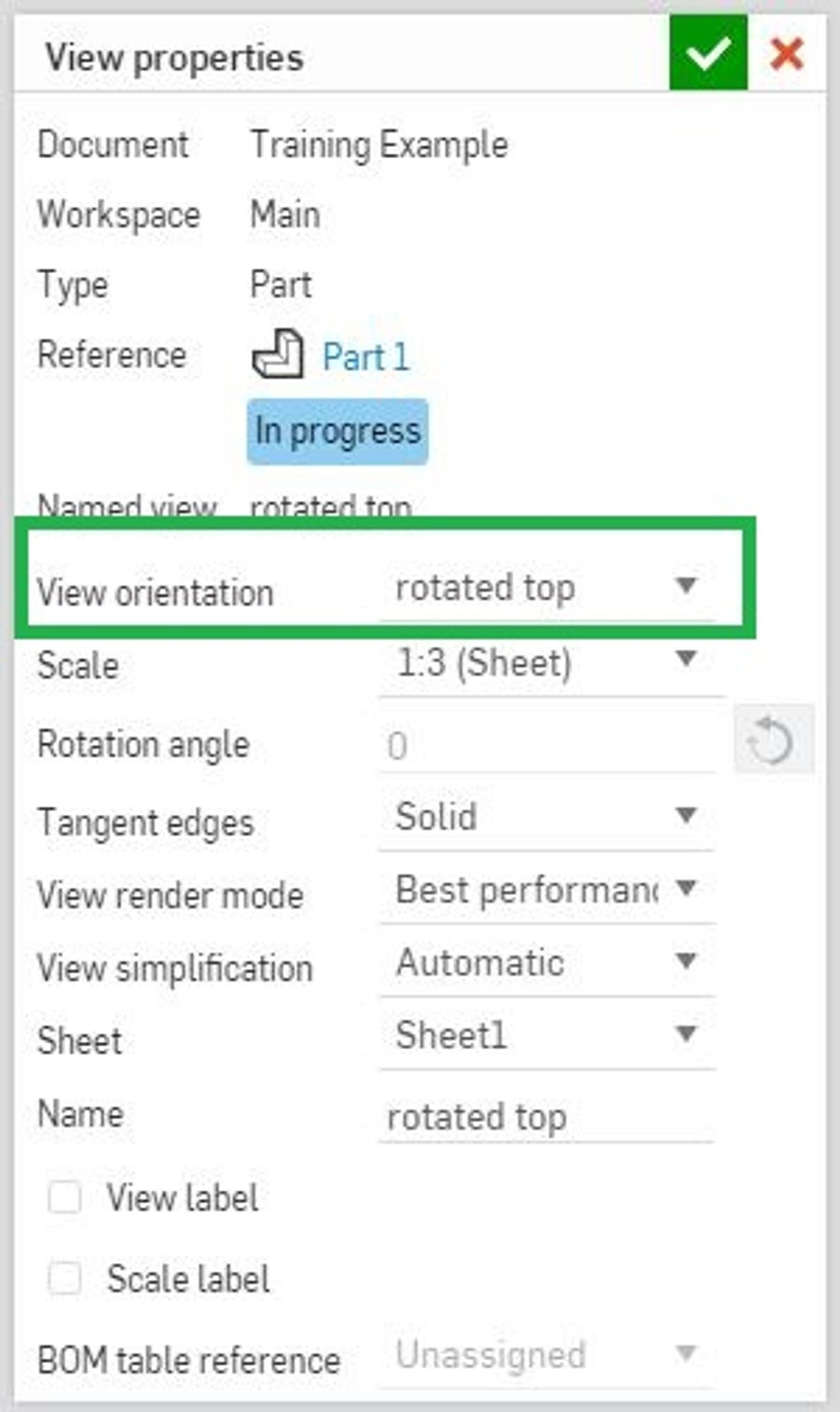 Tech Tip: How to Rotate a Parent Drawing View in Onshape