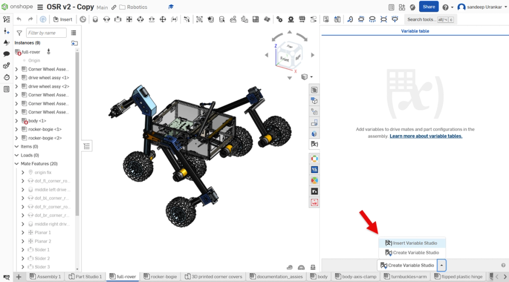 Variable Studios for Automating Parametric Modeling