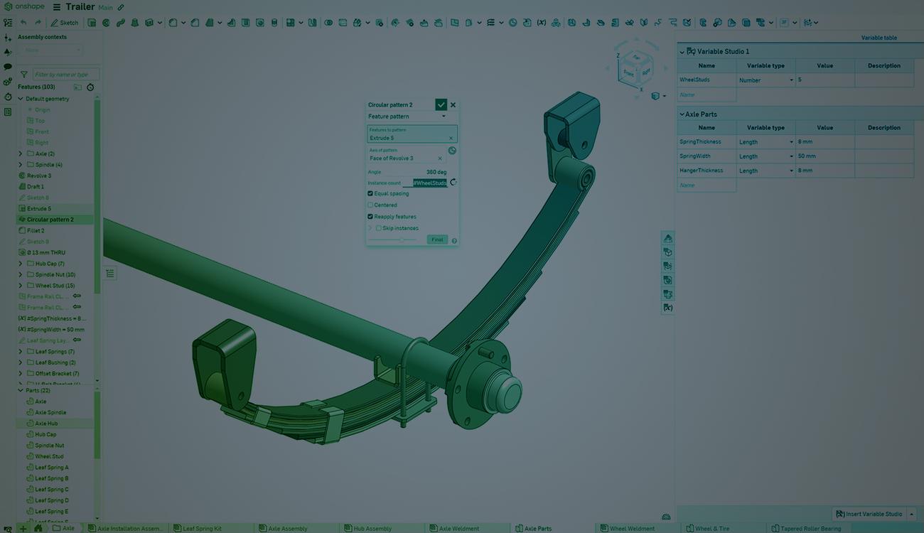 Variable Studio Automatic Insert Guidelines - Onshape
