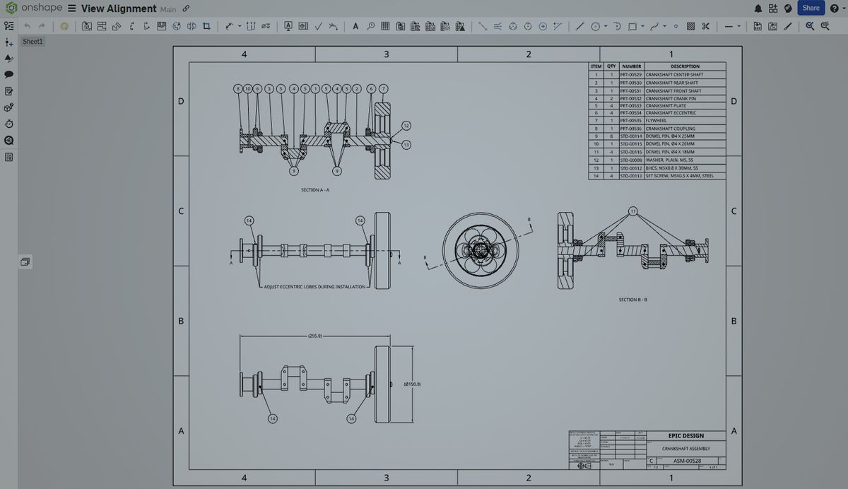 How to Align Views in Drawings