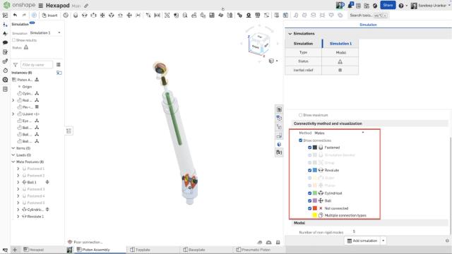 Onshape Assemblies, Mates, and Simulation