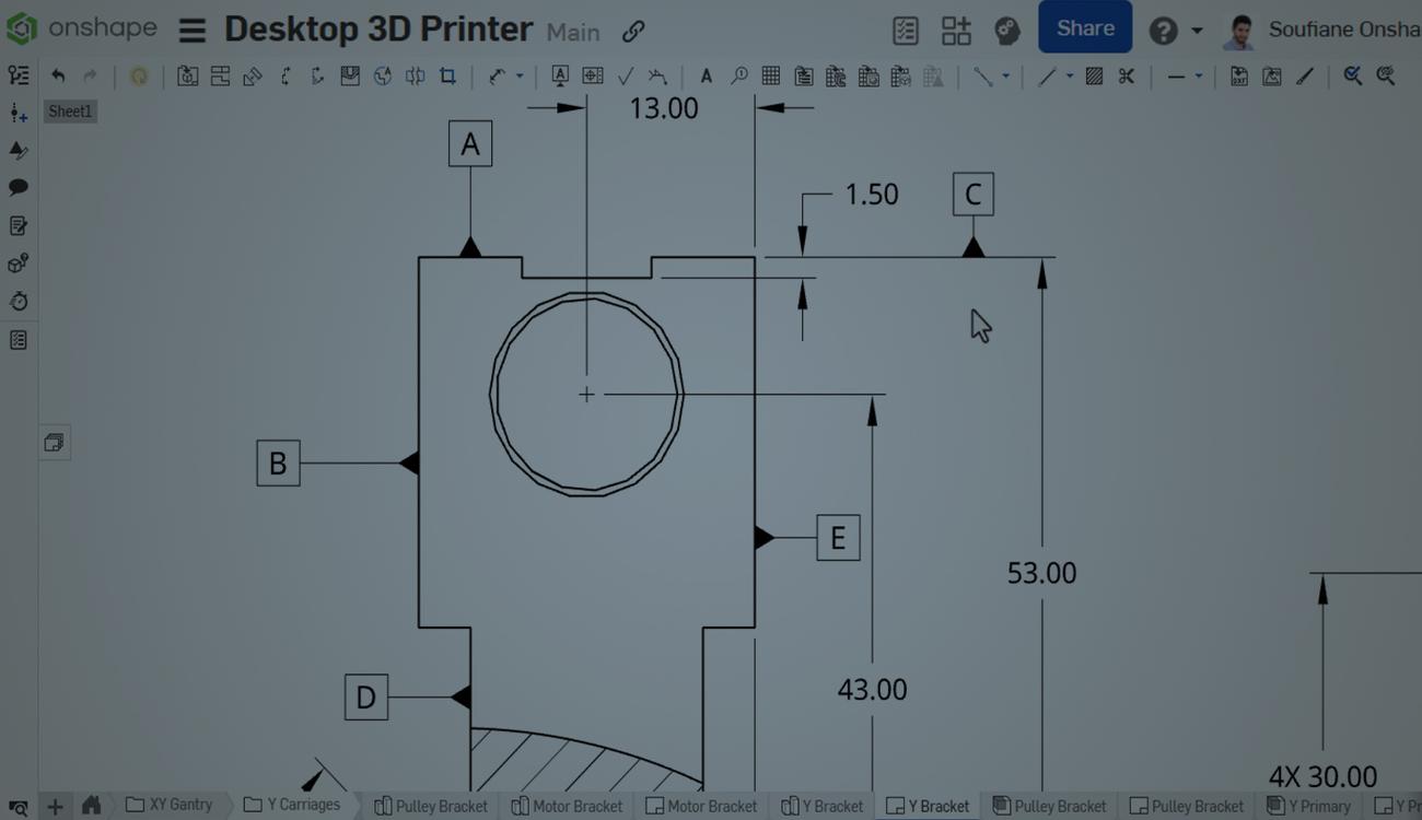 Working with Datum Symbols in Onshape Drawings
