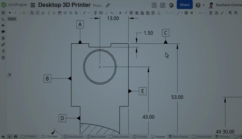 Working with Datum Symbols in Onshape Drawings