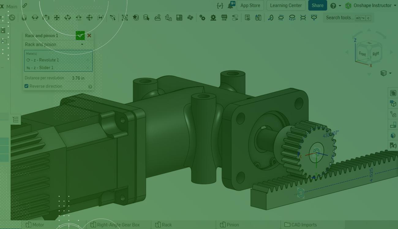 Rack and Pinion Relation - Onshape