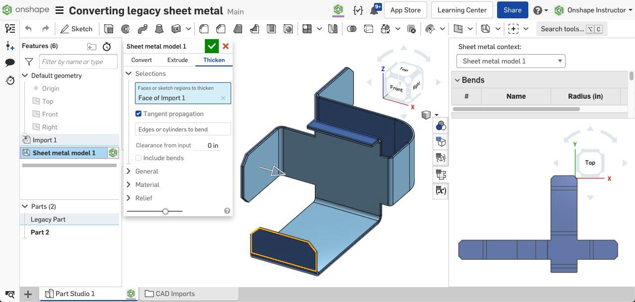 Tech Tip: Converting Legacy Sheet Metal in Onshape