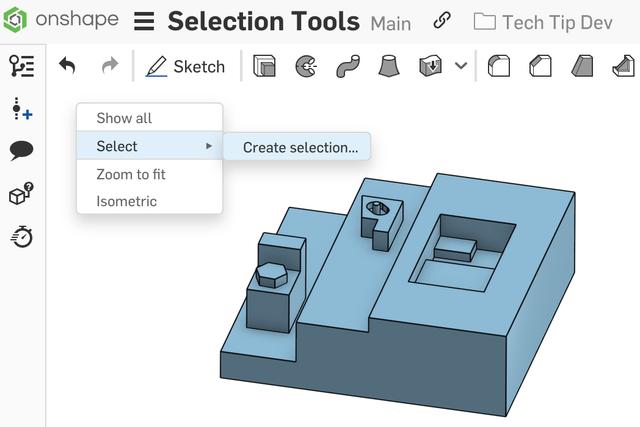 Tech Tip: Using the Create Selection Tool in Onshape