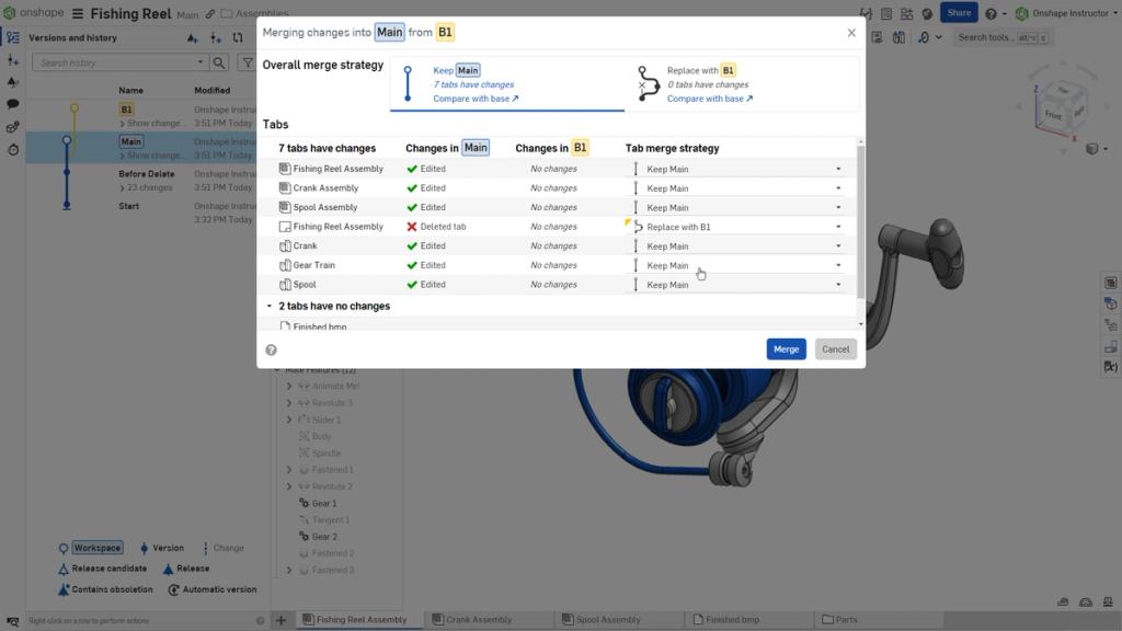 Selectively Remove Unwanted Actions in Your Onshape Document History