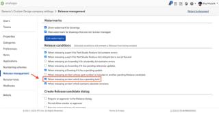 Using Onshape Tasks with Release Management