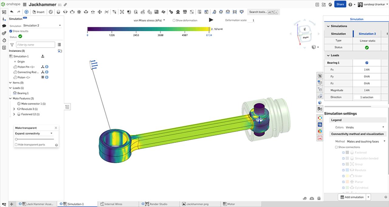 Linear Static Analyses with Bearing Loads
