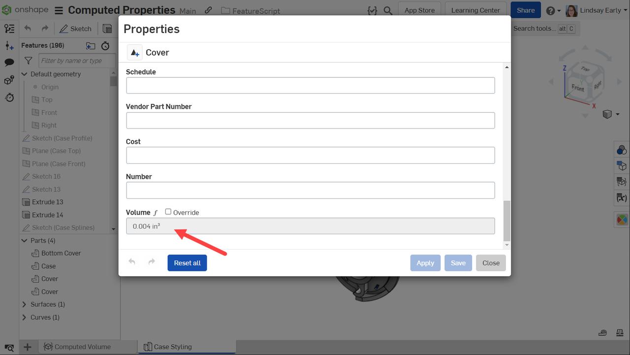 Tech Tip: Using Computed Part Properties in Onshape