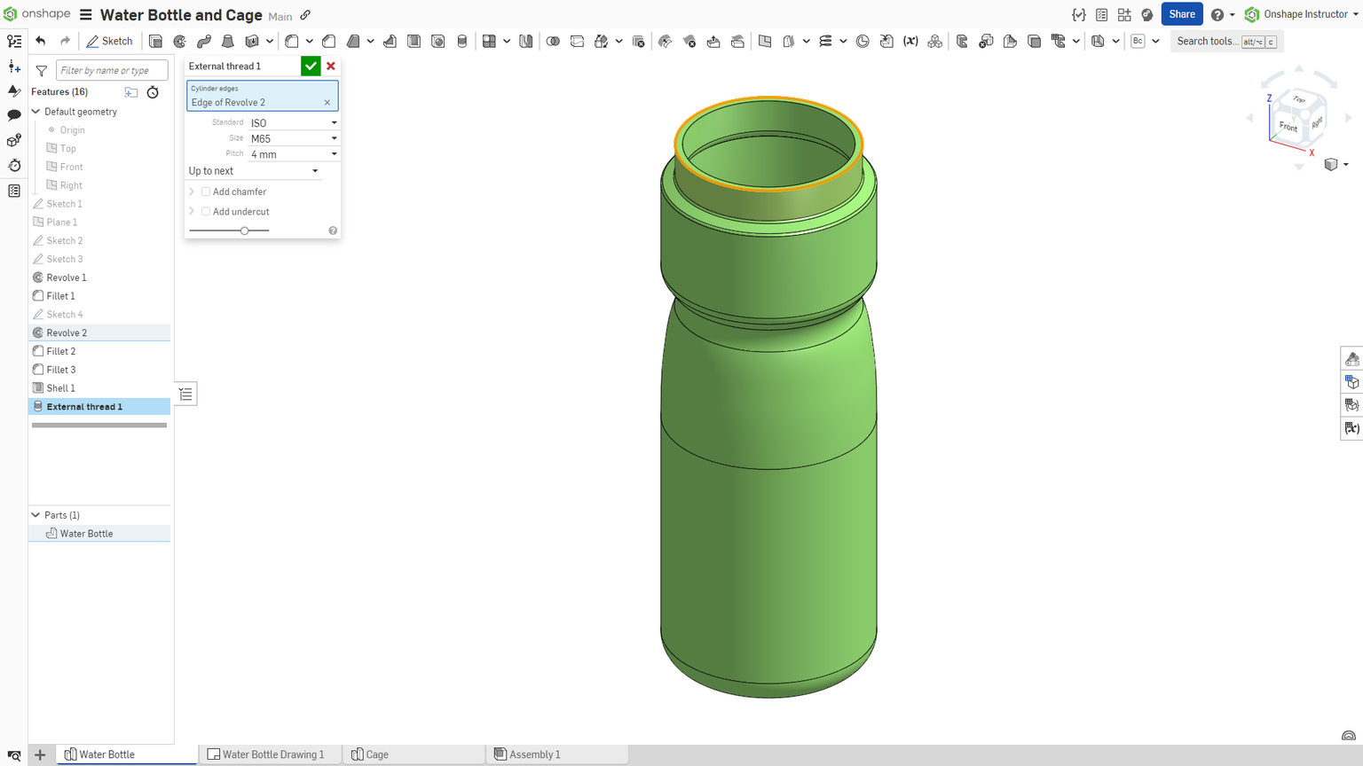 Creating External Threads - Onshape