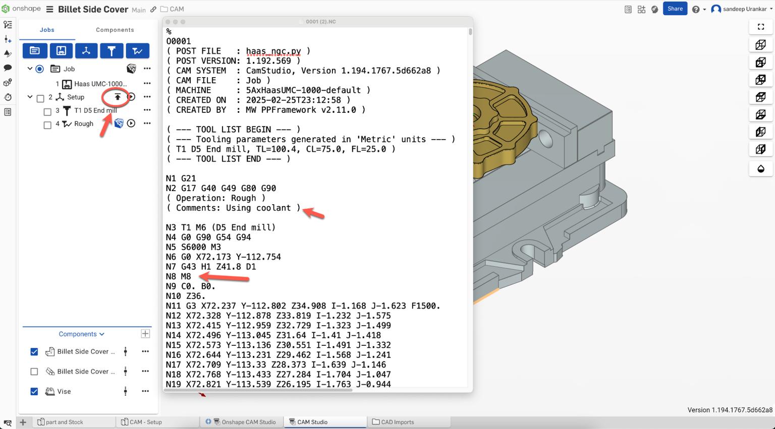 Export G-Code from CAM Studio