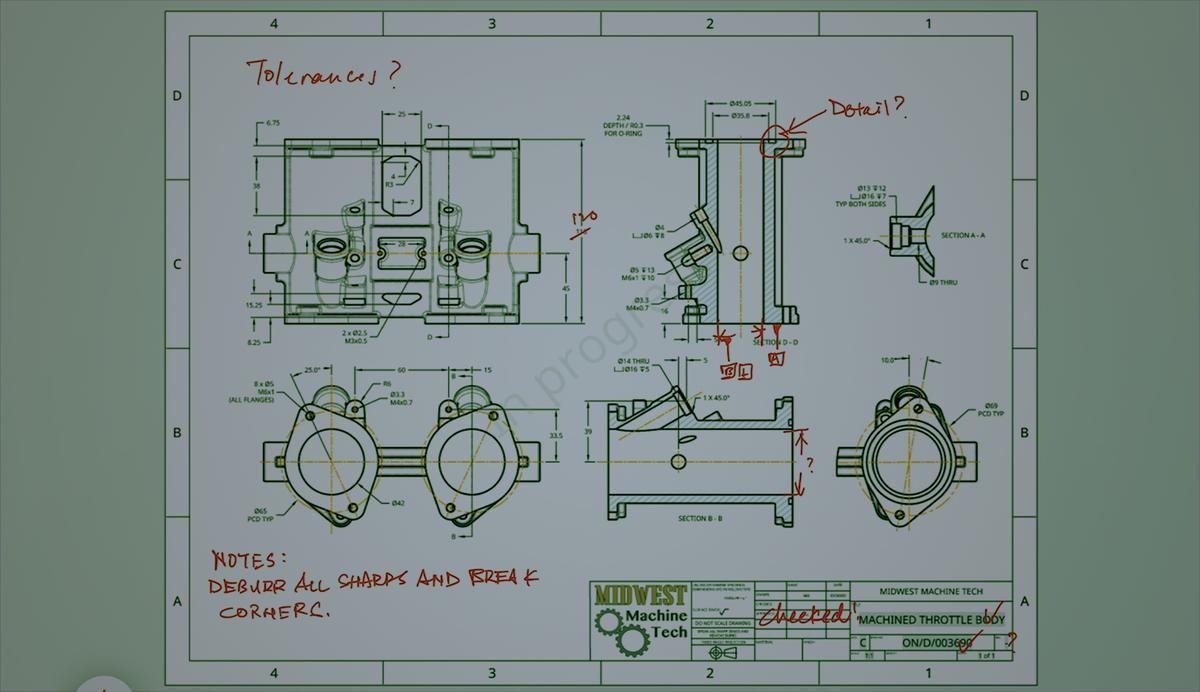 Redlining Drawings on a Tablet - Onshape