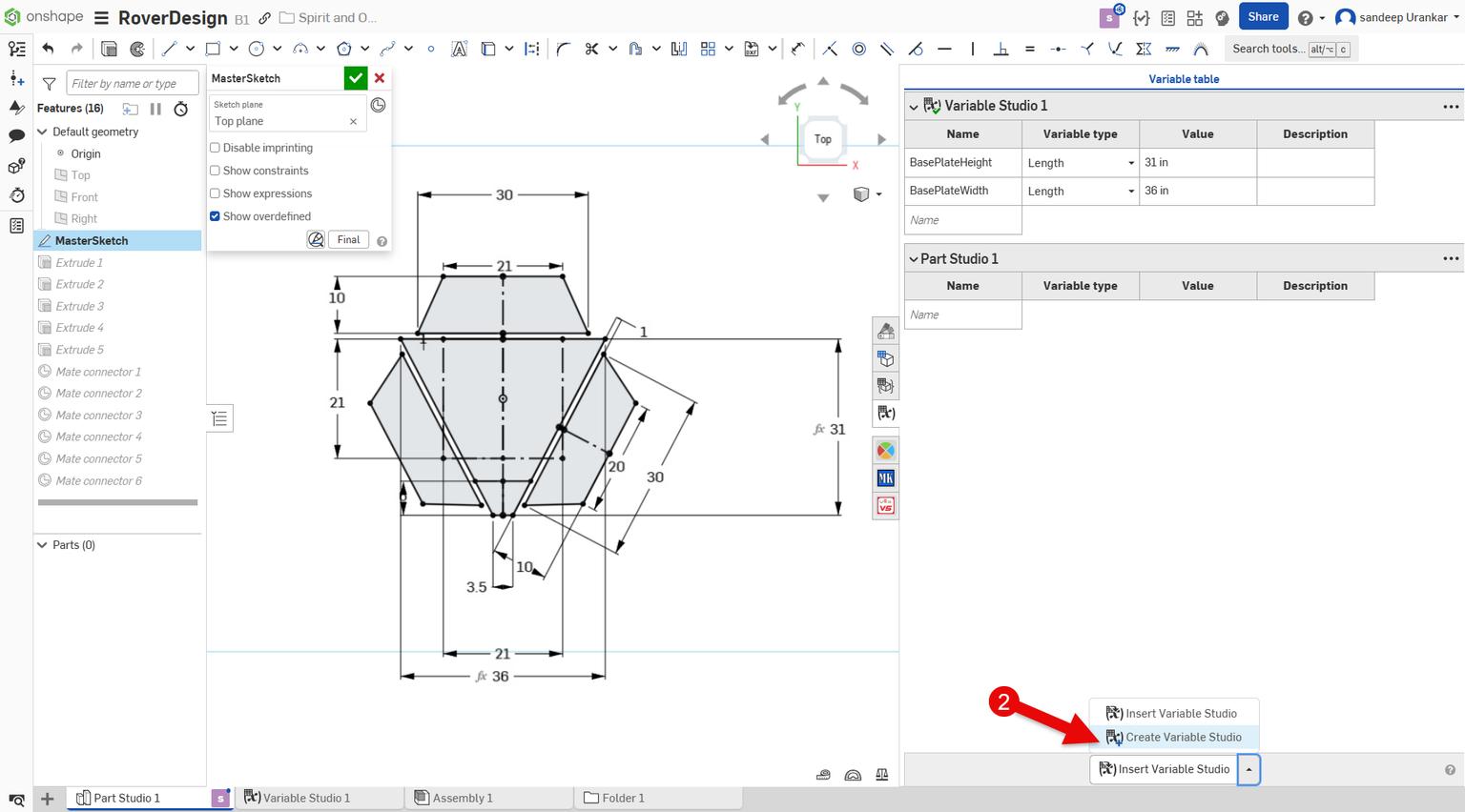 Variable Studios for Automating Parametric Modeling