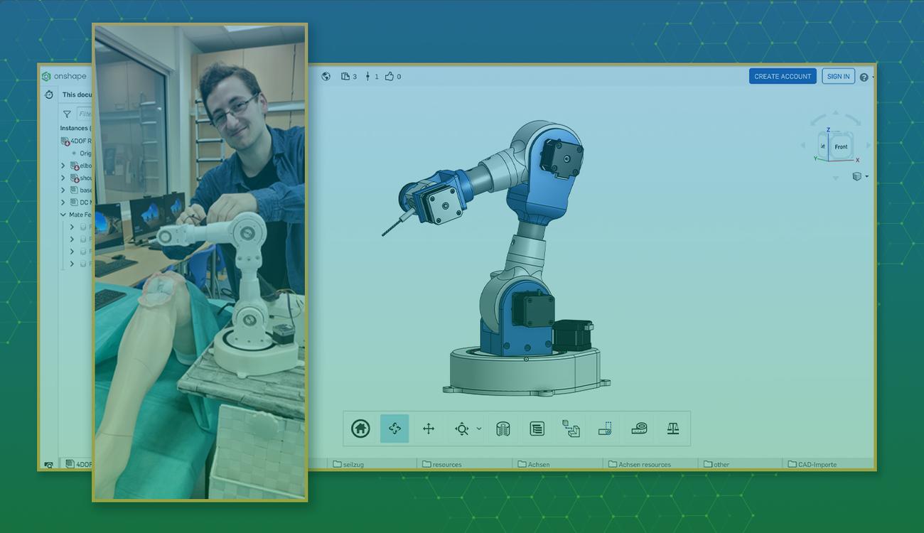 German Student Develops Autonomous Surgical Robot Arm Using Onshape