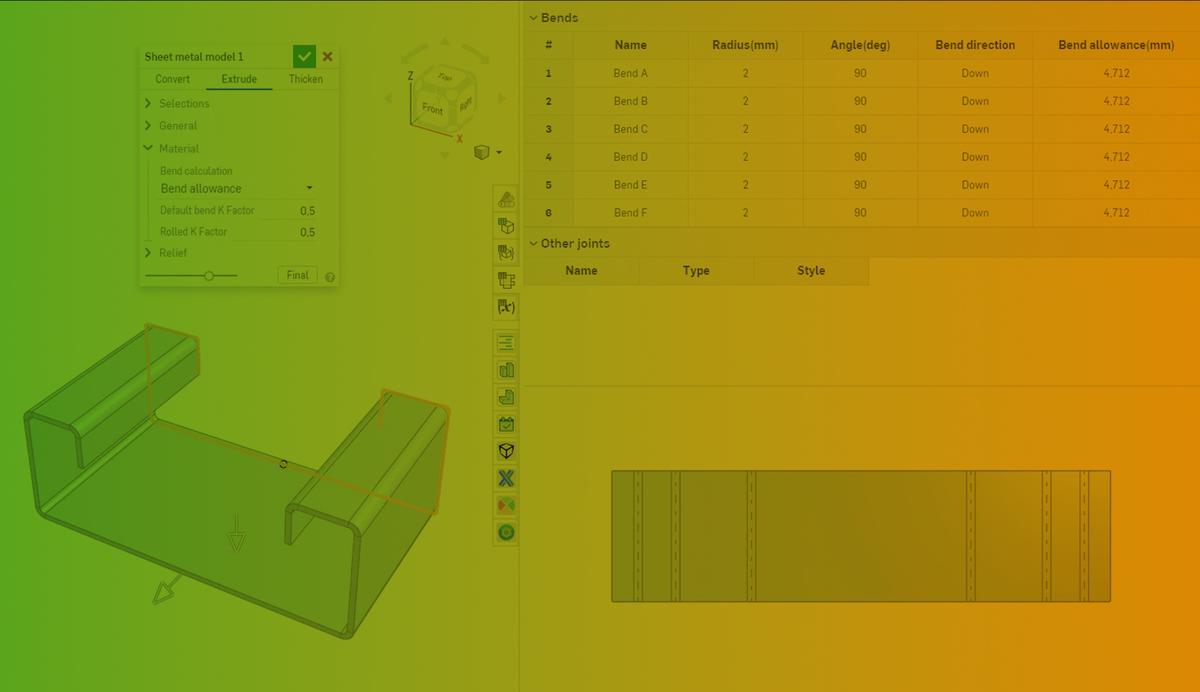 Sheet Metal Bend Calculations - Onshape