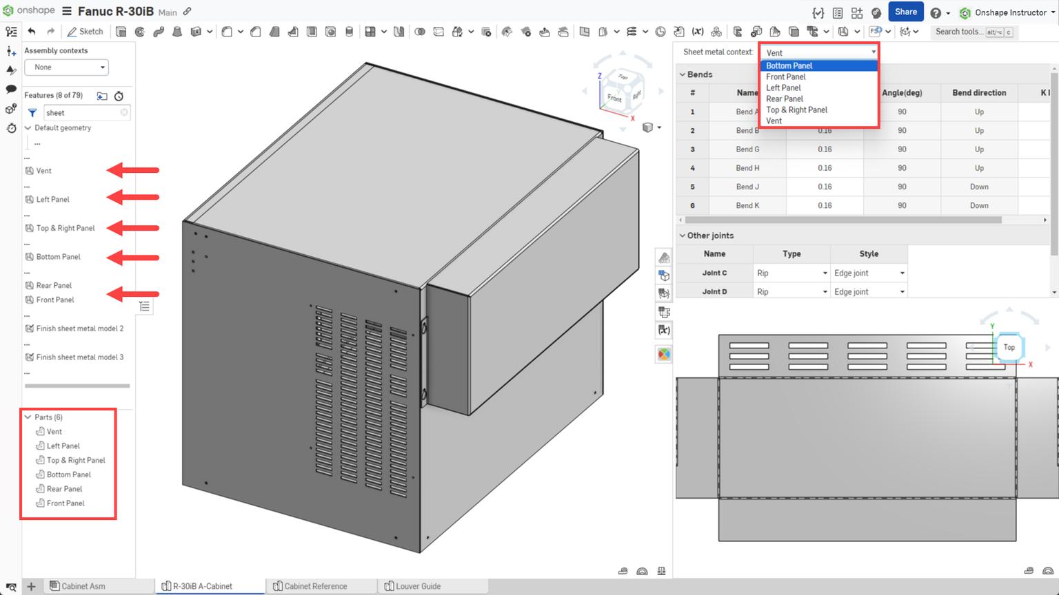 Renaming an Onshape Sheet Metal Context