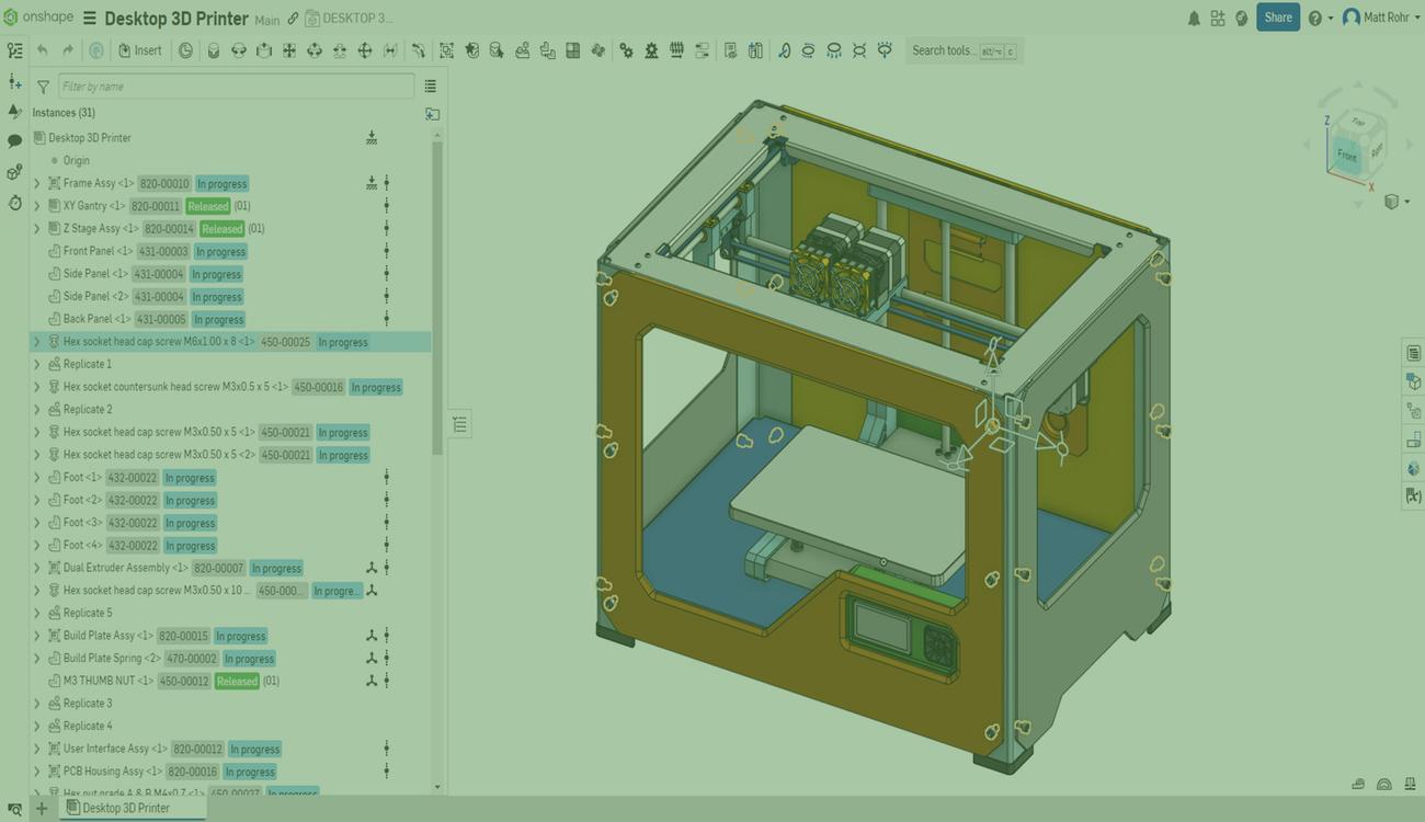 Assembly List Properties - Onshape