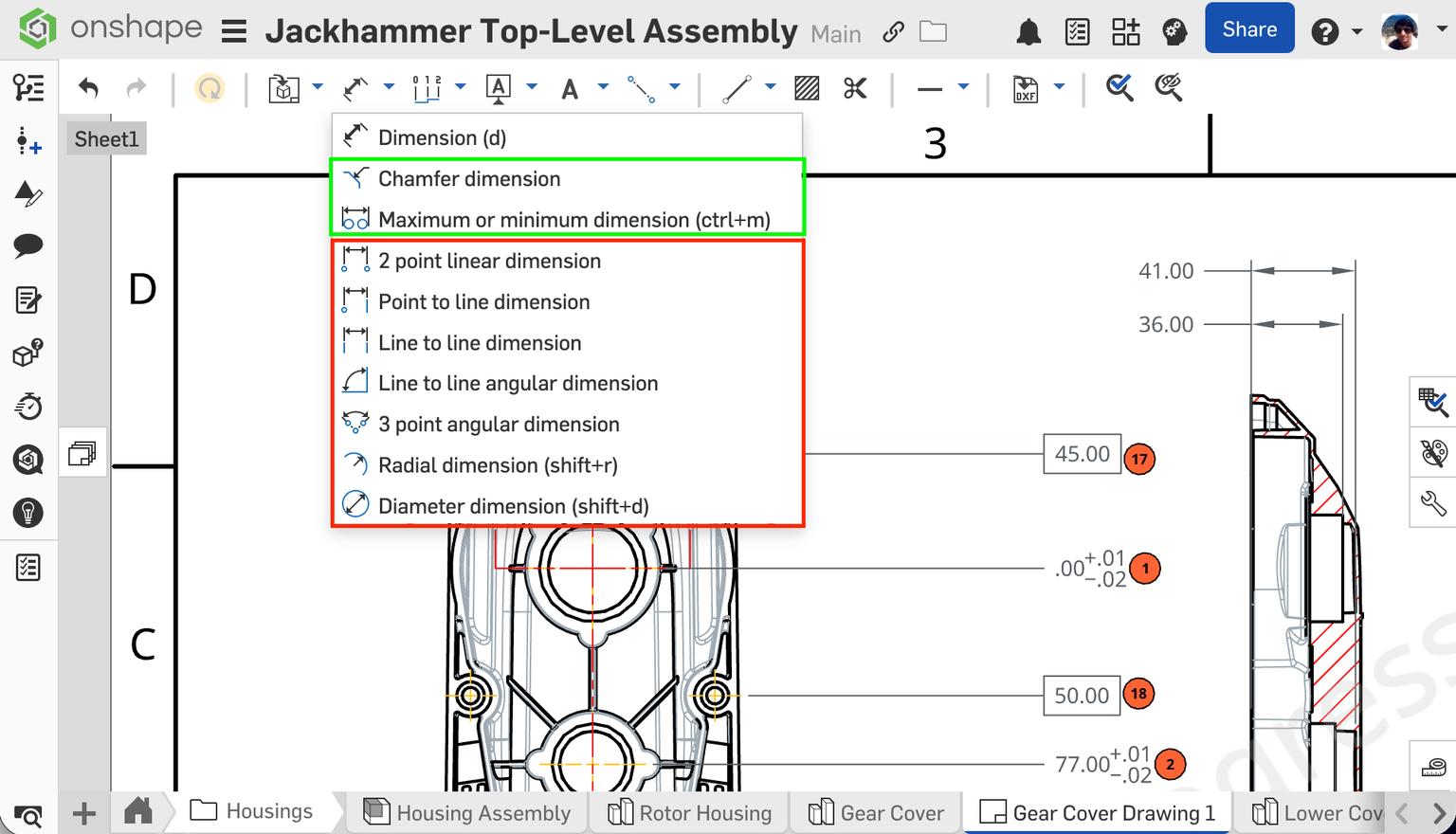 Tech Tip: Dimension Tools in Onshape Drawings