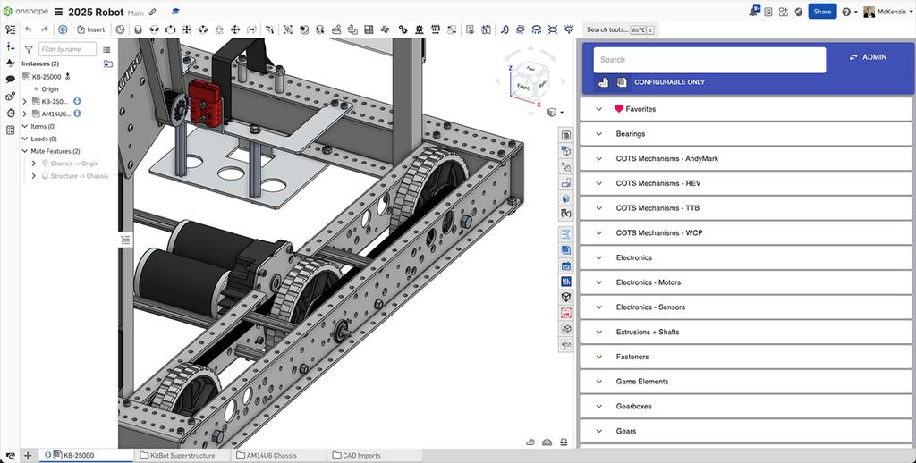 Robot Design Tools for FIRST Robotics Teams