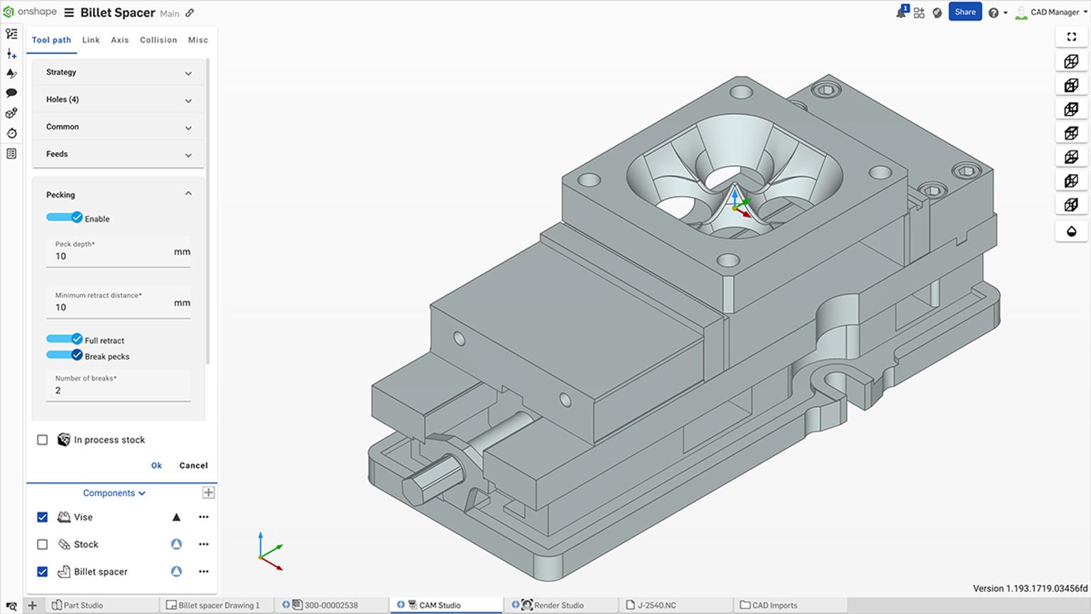 Drilling & Tapping Holes in Onshape CAM Studio