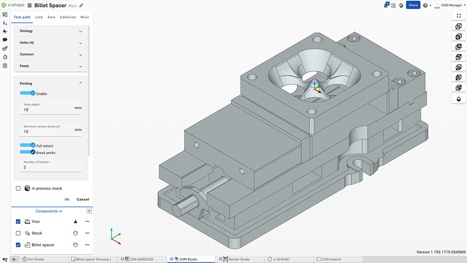 Drilling & Tapping Holes in Onshape CAM Studio