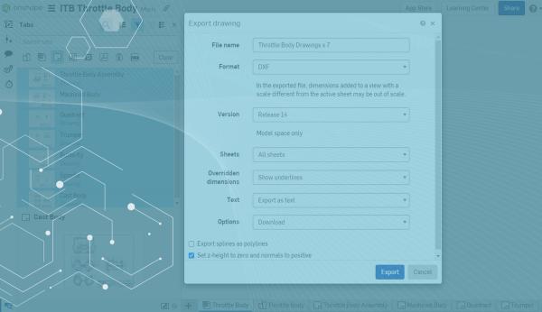 Tech Tip: How to Export Multiple Drawings in Onshape