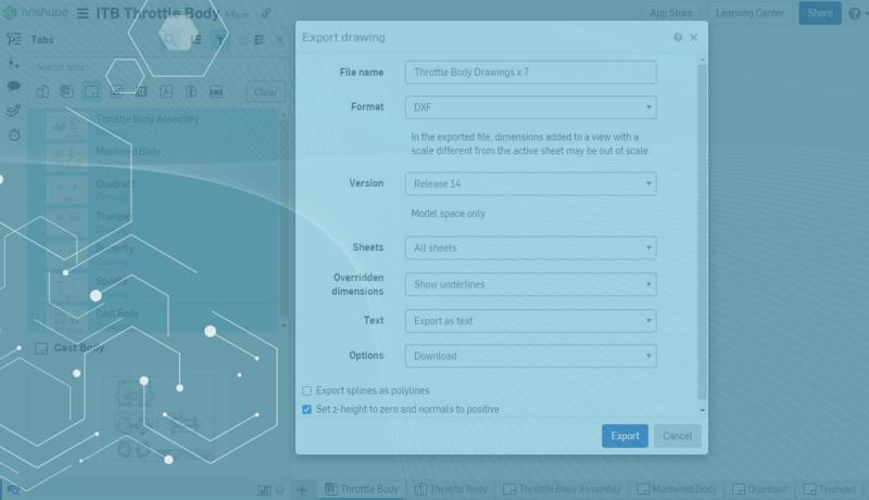 Tech Tip: How to Export Multiple Drawings in Onshape