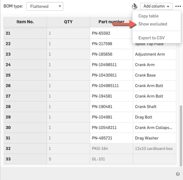 Tech Tip: Exclude Parts or Assemblies from the BOM