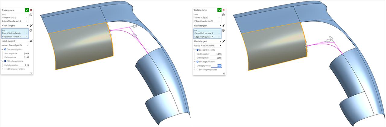 Using Bridging Curves on Edges of Surfaces - Onshape